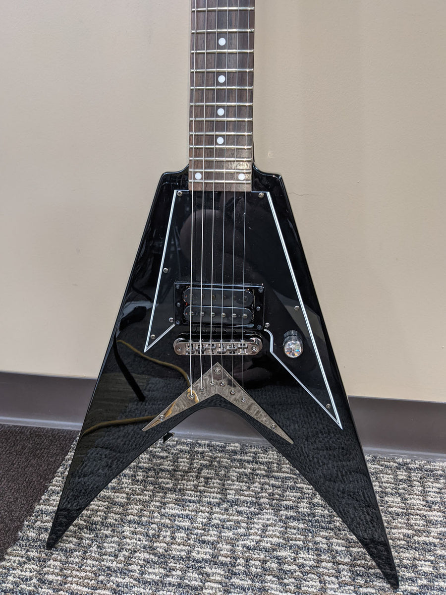 Samick Flying V SL10LBK Black – Missouri Music Center LLC